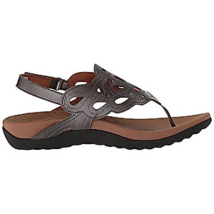 Rockport Women's Ridge Sling Sandal, Pewter, 11 M US