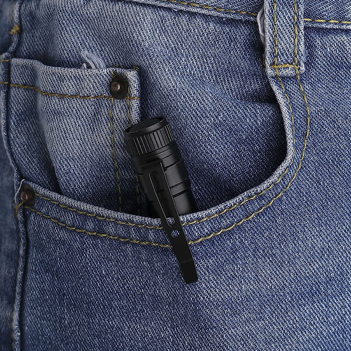 KunHe 6 Pack Small Mini Single Mode Led Powerful Flashlights AAA Battery 1 Mode Flashlight Pen Light Penlight Flashlights Pocket Tiny Compact EDC High Lumens Bright Flashlights