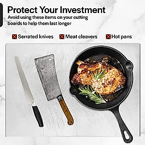 Professional White Cutting Board Mat 4 Pack Set, NSF Certified, 24 x 18 Inch Extra Large