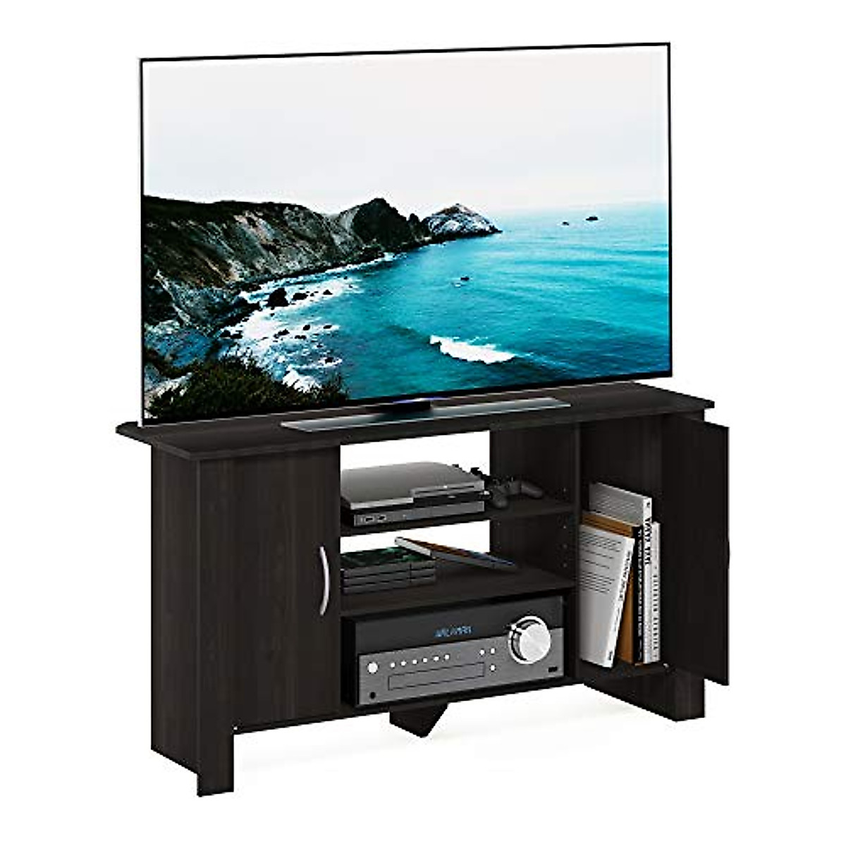 Furinno Econ TV Stand Entertainment Center, Espresso