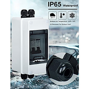 DIHOOL 15 Amp Circuit Breaker Box Cover, DC Disconnect Solar Panel Switch