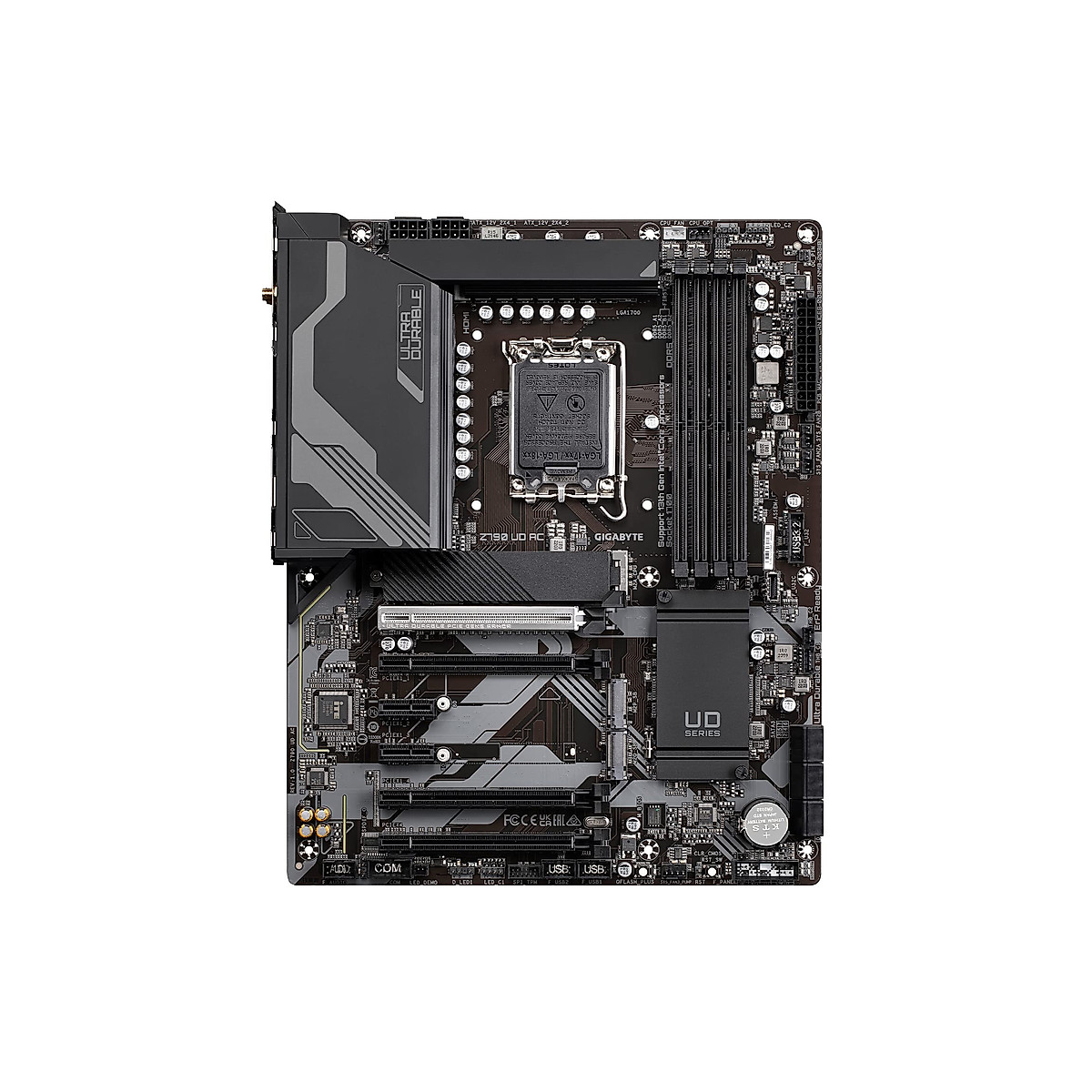 GIGABYTE Z790 UD AC (LGA 1700/ Intel Z790/ ATX/ DDR5/ Triple M.2/ PCIe 5.0/ USB 3.2 Gen2X2 Type-C/Intel Wi-Fi/ 2.5GbE LAN/PCIe EZ-Latch/Multi-Key/Motherboard)