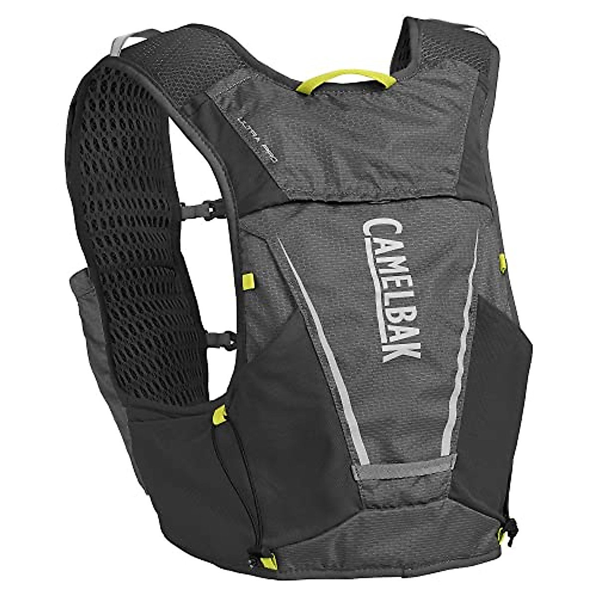 CamelBak Ultra Pro Hydration Vest 34 oz, Graphite/Sulphur Spring, L