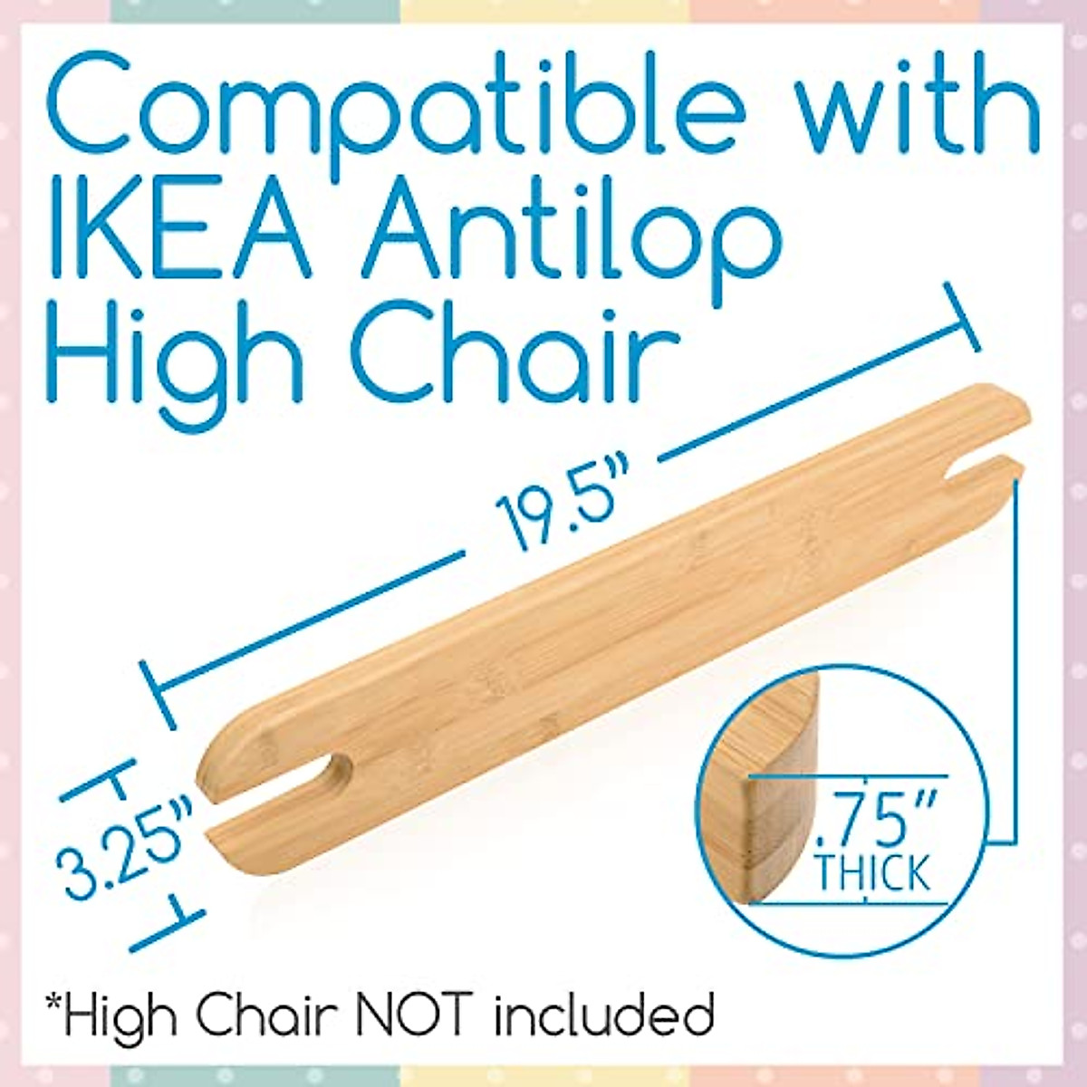Impresa Bamboo Foot Rest for IKEA High Chair Accessories - High Chair Foot Rest To Increase Your Baby's Comfort While Eating - Impresa Wooden Foot Rest Compatible with IKEA Antilop High Chair and More