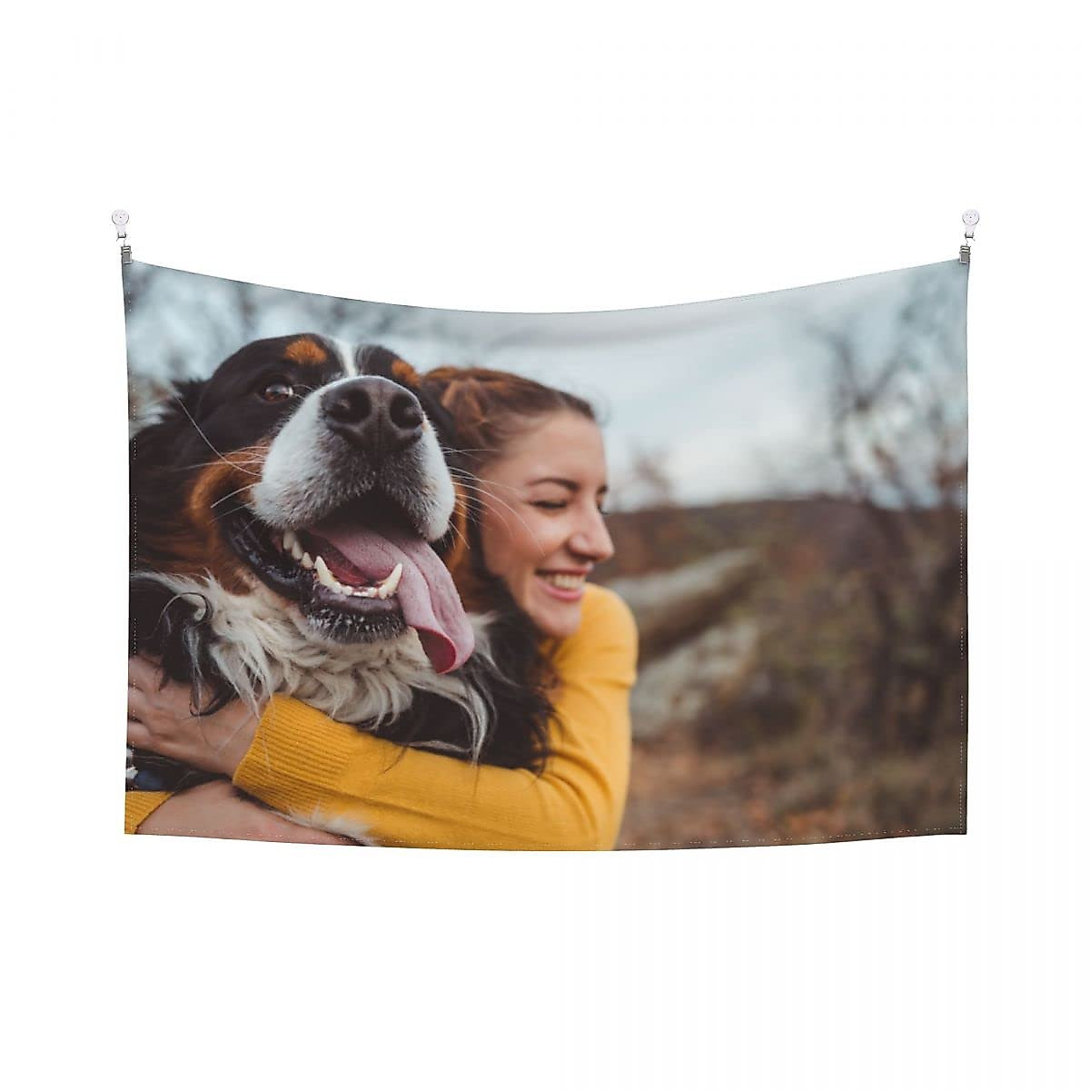 JINJUREN Custom Tapestry Upload Images Banners and Signs Customize For Bedroom 37 * 29 inch Horizontal