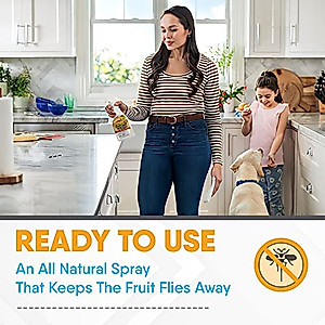 Gardner FlyWeb Fruit Fly Spray | All-Natural Spray for Flies, Bugs, Fleas, Ticks and Wasps - Does Not Leave a Residue, is Stain Free, Family and Pet Friendly (22oz)