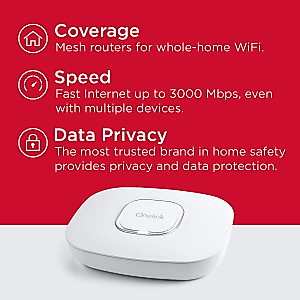 Onelink Secure Connect | Tri-Band Mesh Wifi Router System | 2-Pack Whole Home Wifi, Coverage Up to 5,000 Square Feet
