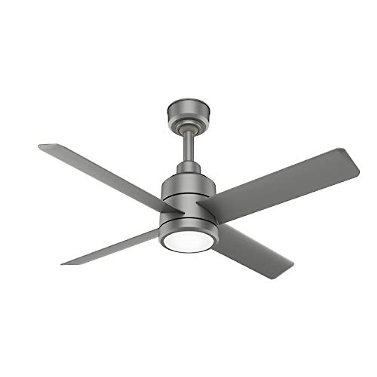 Hunter Trak Indoor / Outdoor Ceiling Fan with LED Light and Wall Control, 60", Silver