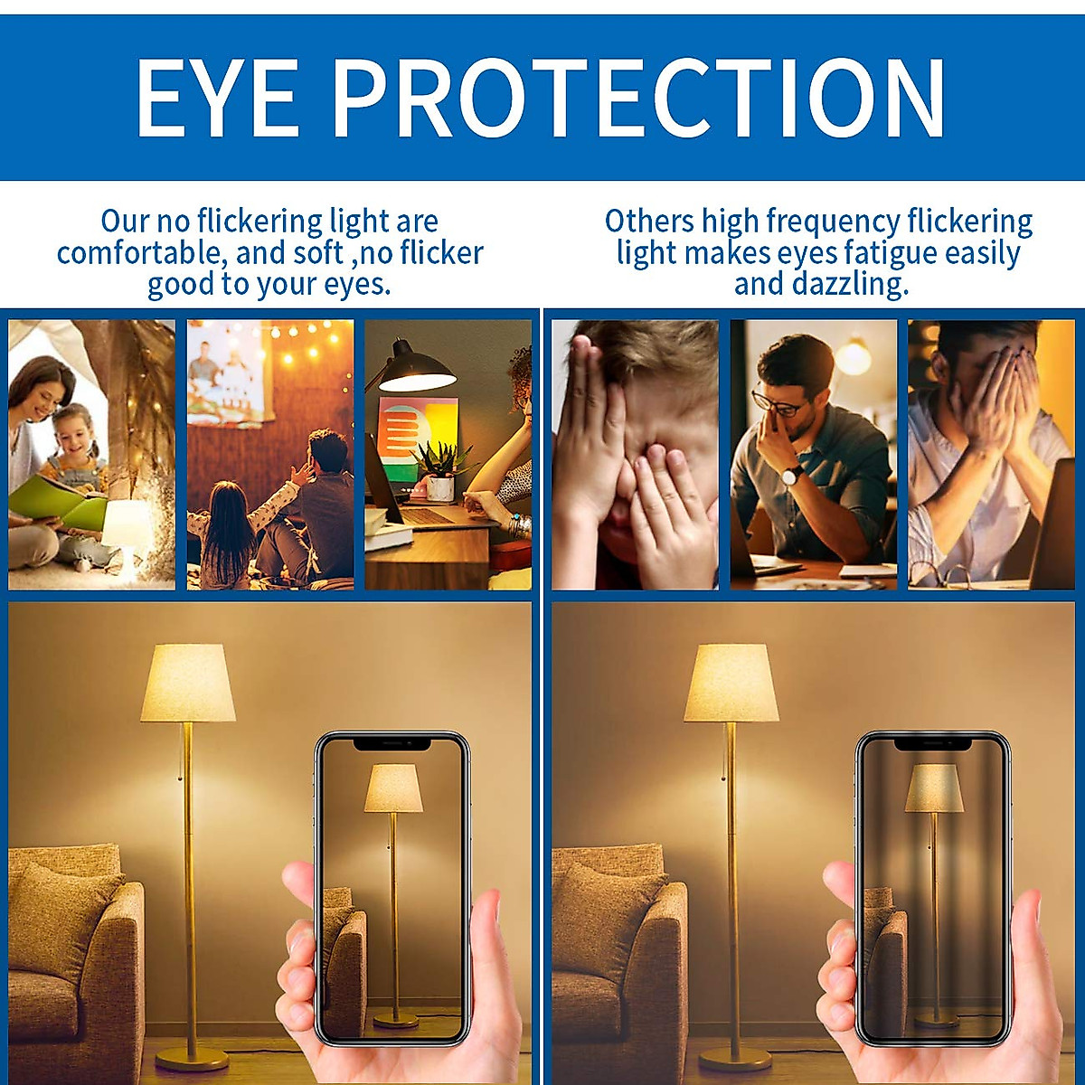 ANWIO B11 Filament Bulb E26 Base Non-Dimmable 6W(60W Equivalent) 2700K Warm White Chandelier Decorative Candle Light Bulb 6 Pack