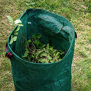 3 Pack Reusable Garden Waste Bags Yard Leaf Bags with Gardening Gloves Patio Waste Container Trash Containers Plant Clippings Bag, 3 Size