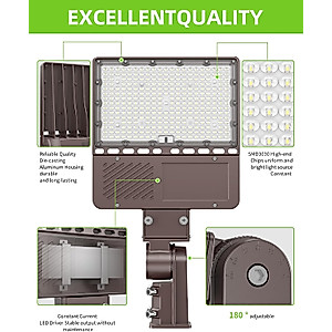 9 Pack 480V 150W LED Parking Lot Light,UL DLC Listed Commercial 22500LM LED Shoebox Pole Lights Slip Fit Mount Flood Lights 5000K IP65 Outdoor Area Sport Court Street Road Lighting AC 277-480V