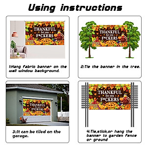 Friendsgiving Party Decorations, Thankful for You Banner for Happy Thanksgiving Party Decor, Friends Giving Party Wall Backdrop, Friendsgiving Sign Office Decorations Indoor