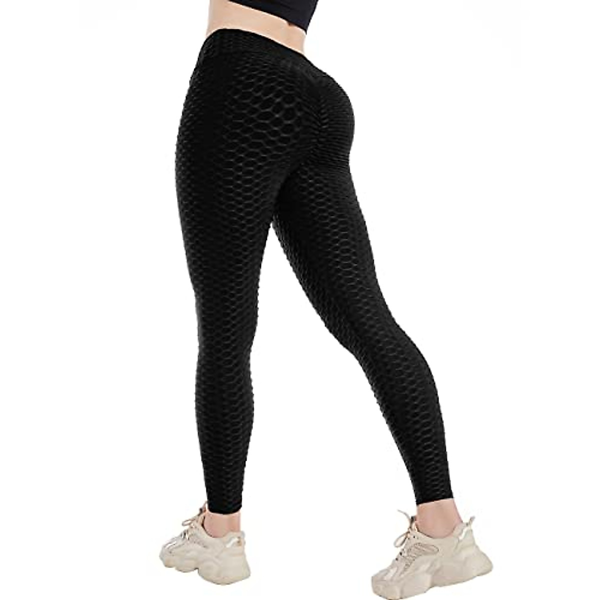 A AGROSTE Women V Cross Waist Butt Lifting Leggings Booty High Waisted Yoga Pants TIK Tok Leggings