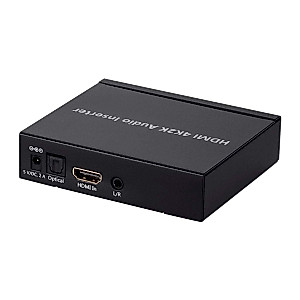 Monoprice 113347 BlackbirdTM 4K Series HDMI Audio Inserter, Black 2.3 x 7 x 9.5