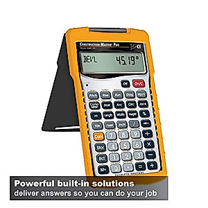 Calculated Industries 4065 Construction Master Pro Advanced Construction Math Feet-inch-Fraction Calculator for Contractors, Estimators, Builders, Framers, Remodelers, Renovators and Carpenters