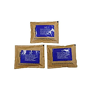 Hydro-Gel Humidifier (3X / Lot) Humi-Pack 60gr Cigar Humidor Humidifier - Humidification Packs - 72%RH Humidity Control - All In One Solution 4x4.5x1.5