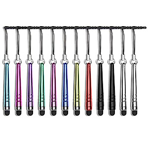 Stylus Pen Bundle 12 Pack/Short Stylus Pens with 3.5mm Jack Connector - Compatible with All Capacitive Touchscreen Devices - for iPad, iPhone, Samsung Phones, Tablets, Android Tablets and More