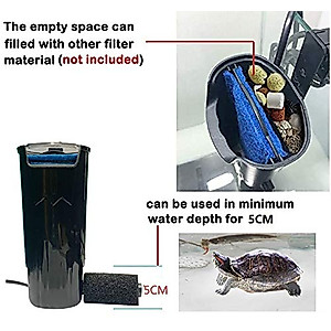 K1-Store Turtle Filter Aquarium Filter Low Water Level Internal Filter Waterfall Flow Aquarium Pump for Turtle Tank Fish Tank Reptiles Shrimp Frog Crab Tank Amphibian Tank(Filter 2020)