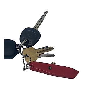 Mini Keychain Knife Box Opener for Keyring - 3 Inch Utility Knife on Keychain with 5 Extra Blades - Small Cutter for Opening Packages