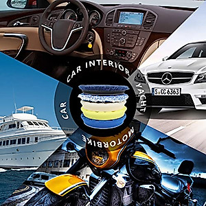 Polishing Pad 6Inch 5 pcs150mm Orbital Buffer Polisher Pad Wool Microfiber Buffing Pads car Detailing kit, Foam applicator Pad for Compounding, Polishing and Waxing, for 6''Backing Plate Car Polisher