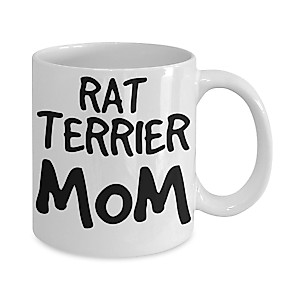 Rat Terrier Mom Mug - White 11oz Ceramic Tea Coffee Cup - Perfect For Travel And Gifts