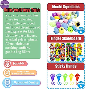 109 PCS Premium Party Favors Toys for Kids,Assortment Mini Pop Fidget it Toys for All Ages Kids,Classroom Prizes,Treasure Chest, Prize Box Toys, Goody Bag Fillers,Carnival Prizes for Boys Girls 4-10