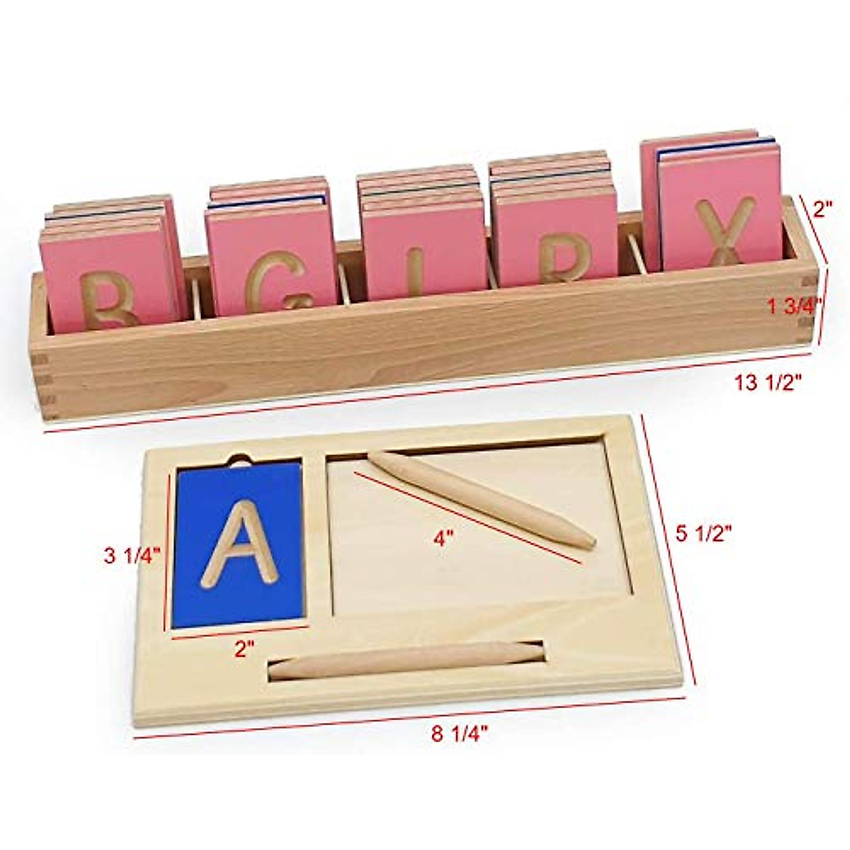 Amazing Child Mini Grooved Letter Tiles: Upper Sassoon Case with Stylus