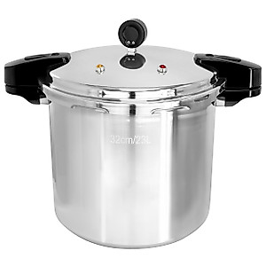 MegaChef 24 Quart Large Capacity Aluminum Stovetop Pressure Cooker/Canner for Induction and Gas Stove-Tops