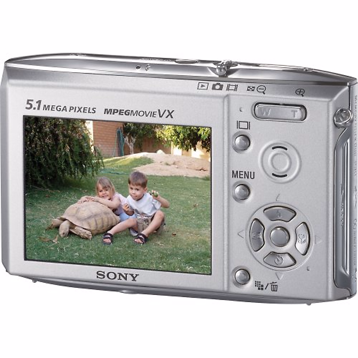 Sony Cybershot DSCT5 5.1MP Digital Camera with 3x Optical Zoom (Silver)