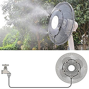 topliu Fan Misting Kit,16” Fan Mount Misting Cool𝚒ng System,for Cool𝚒ng Patio Garden Greenhouse B𝚛eeze,Connect to Any Outdoor Fan,Humidify