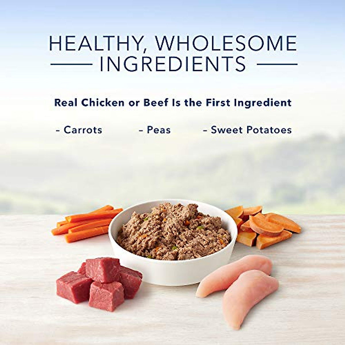 Blue Buffalo Homestyle Recipe Natural Adult Wet Dog Food Variety Pack, Chicken & Beef 12.5-Oz Can (8 Count- 4 Of Each Flavor)