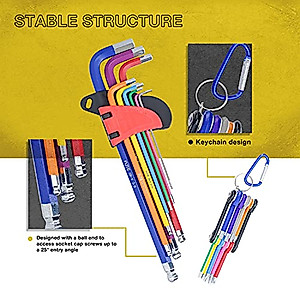 KOTTO Hex Key Allen Wrench Set, Metric, Imperial, Torx, Star Long Arm Ball End Set Tools, Industrial Grade with Storage Bag
