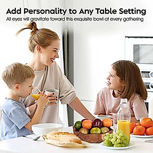 Curawood Teak Root Bowl for Distinctive Decor - Authentic Artisan Handcrafted Wooden Bowls for Food - Wooden Decorative Bowl for Tabletop Display - Serving Wooden Fruit Bowl for Kitchen Counter - 12"