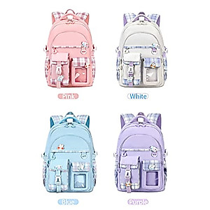 Rcuyyl Cute Backpack Elementary Bookbags Middle School bags Waterproof Bookbag Multifunction Casual Daypack Laptop Travel Bag