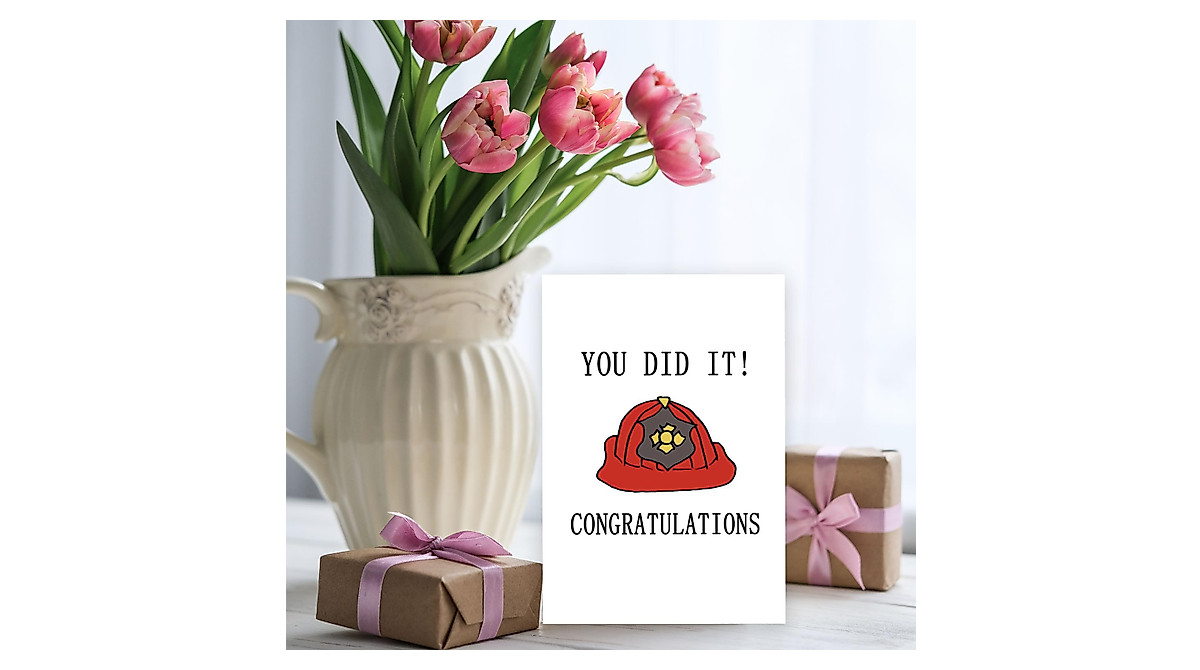 Congratulations Firefighter Graduation Card - Londue