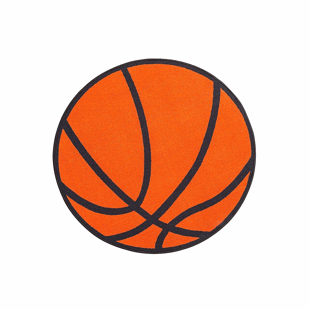 Furnish my Place Basketball Round Play Area Rugs for Kids | Round Shaped | Kindergarten Classrooms and Playrooms | Contemporary | Multicolor | (Basketball 2'2" Round)