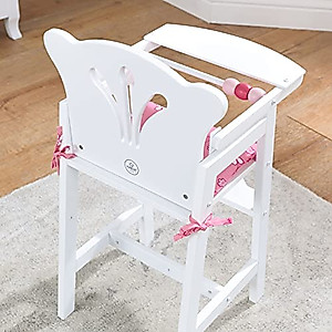 KidKraft Lil' Doll High Chair, Gift for Ages 3+,White