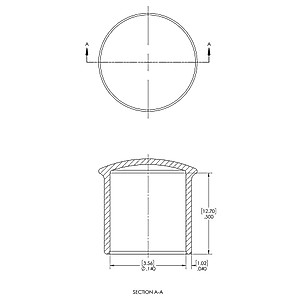 Caplugs 99190257 Plastic Cap with Flanges. VCF-140-8, Vinyl, Cap ID 0.140" Length 0.500", Black (Pack of 1000)