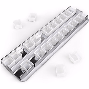 ARTEZA Empty Watercolor Palette Tin, 24 Half Pans, Customizable Portable Empty Half Pans for Watercolor Paints