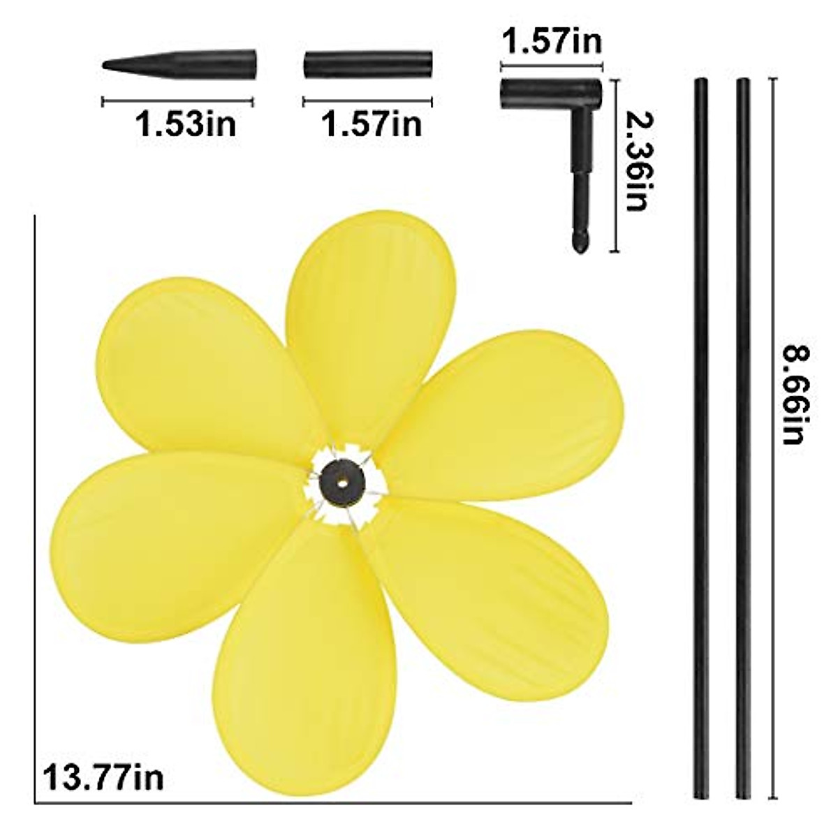 B bangcool Wind Spinners Sunflower Lawn Pinwheels Windmill Party Pinwheel Wind Spinner for Patio Lawn & Garden