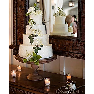 14 inch Wood cake stand Wedding cake display Rustic cupcake holder Donuts pedestal Barn table decoration for birthdays, baby showers