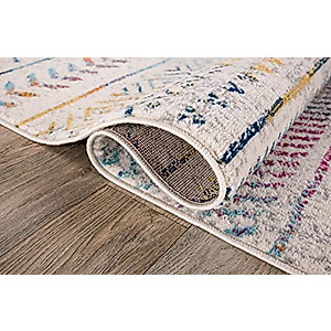Rugshop Geometric Boho Perfect for high Traffic Areas of Your Living Room,Bedroom,Home Office,Kitchen Stain Resistant Area Rug 3'3" x 5' Multi