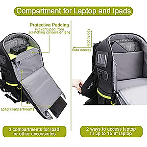 Endurax Extra Large Camera DSLR/SLR Backpack for Outdoor Hiking Trekking with 15.6 Laptop Compartment