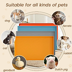 Pet Dog Cat Food Mat Silicone Dog Mat for Food and Water 28” Pet Feeding Mat Dog Bowl Mat Orange Pet Food Placemat