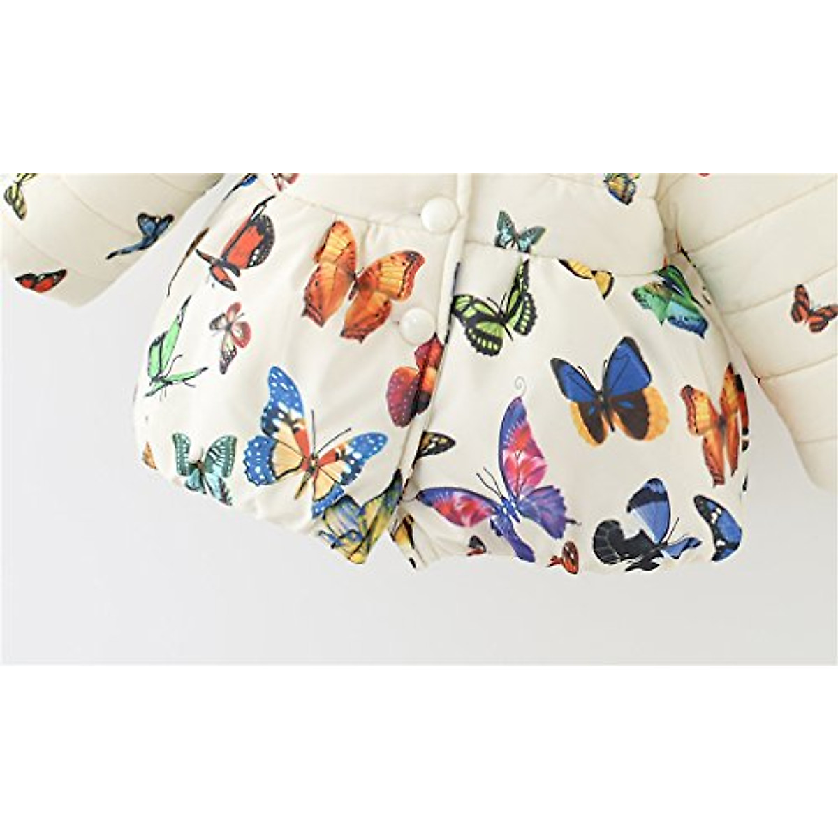 MINKIDFASHION Baby Girls Winter Autumn Warm Butterfly Jacket Coat (3T, Beige)