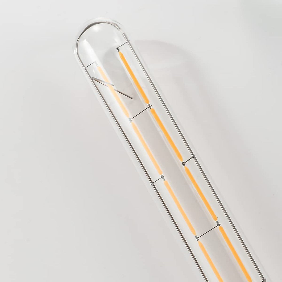 Leools T10 Led Long Bulbs 8W,E26 Dimmable Tubular Bulb,Equivalent 75 Watt, E26 Edison Style Vintage LED Filament Light Bulb,2700K Warm White,8.9in(225mm),4-Pack.