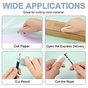 8 Pack Utility Knife Box Cutters, Retractable Letter Opener, Mini Box Cutter, Compact Cardboard Cutter Razor Knife, Cute Box Cutters for Paper Package Envelope Mail Arts Crafts Office Home Use