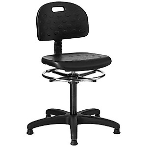 Safco Products 6680 Soft Tough Economy Workbench Chair (Optional arms sold separately), Black
