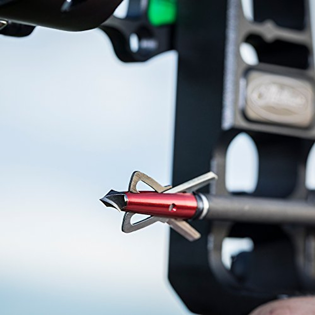 RAGE Chisel Tip 2 Blade Broadhead, 100 Grain with Shock Collar Technology - 3 Pack, Red, Model:65100