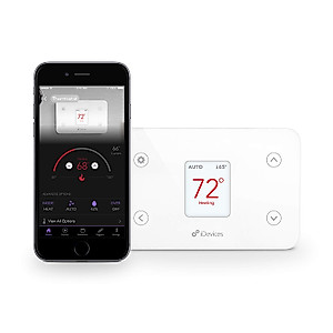 iDevices IDEV0005AND5 FBA_2843481 Wi-Fi Smart Thermostat, Works with Alexa, White (Package May Vary)